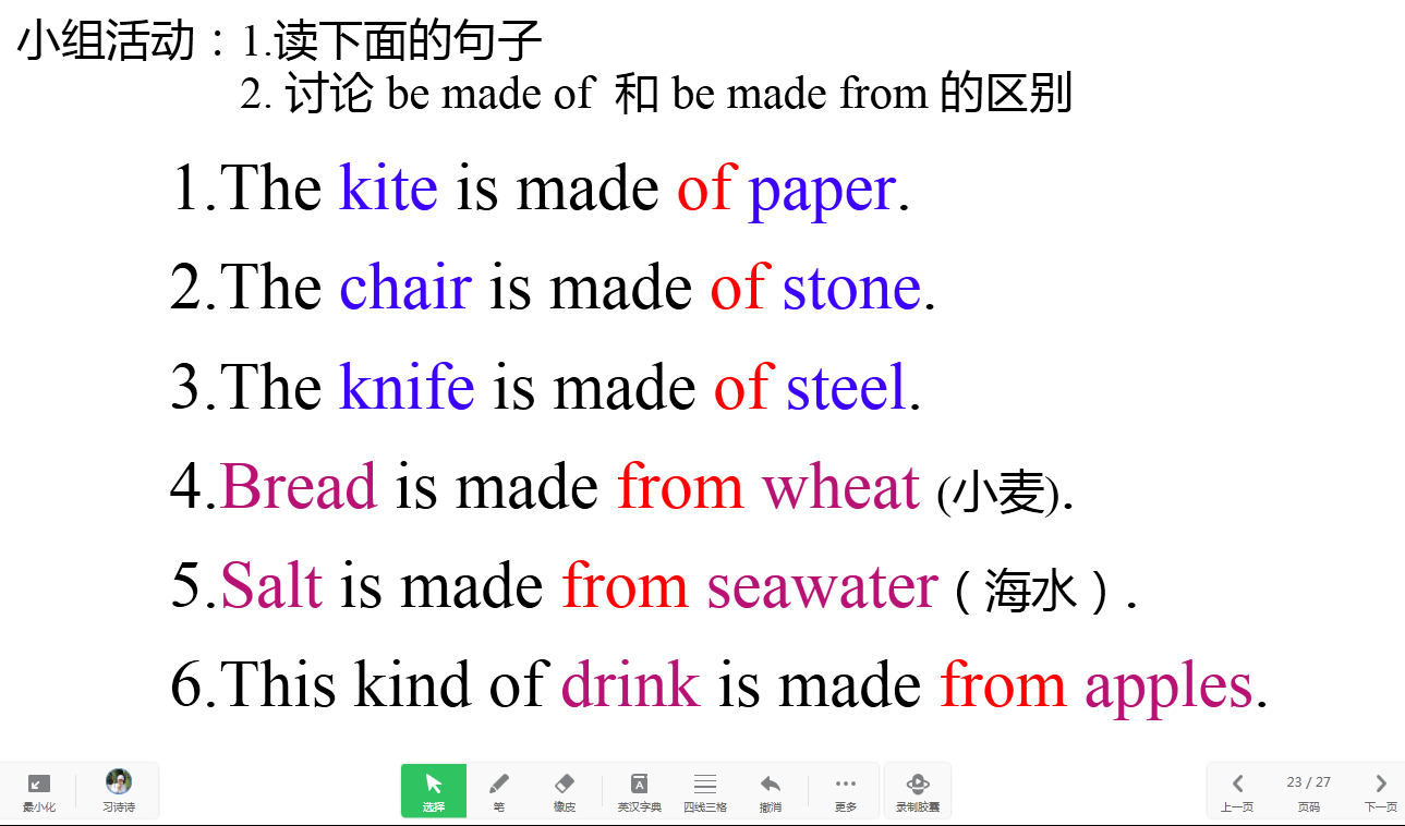 Unit5 What are the shirts made of? Section A