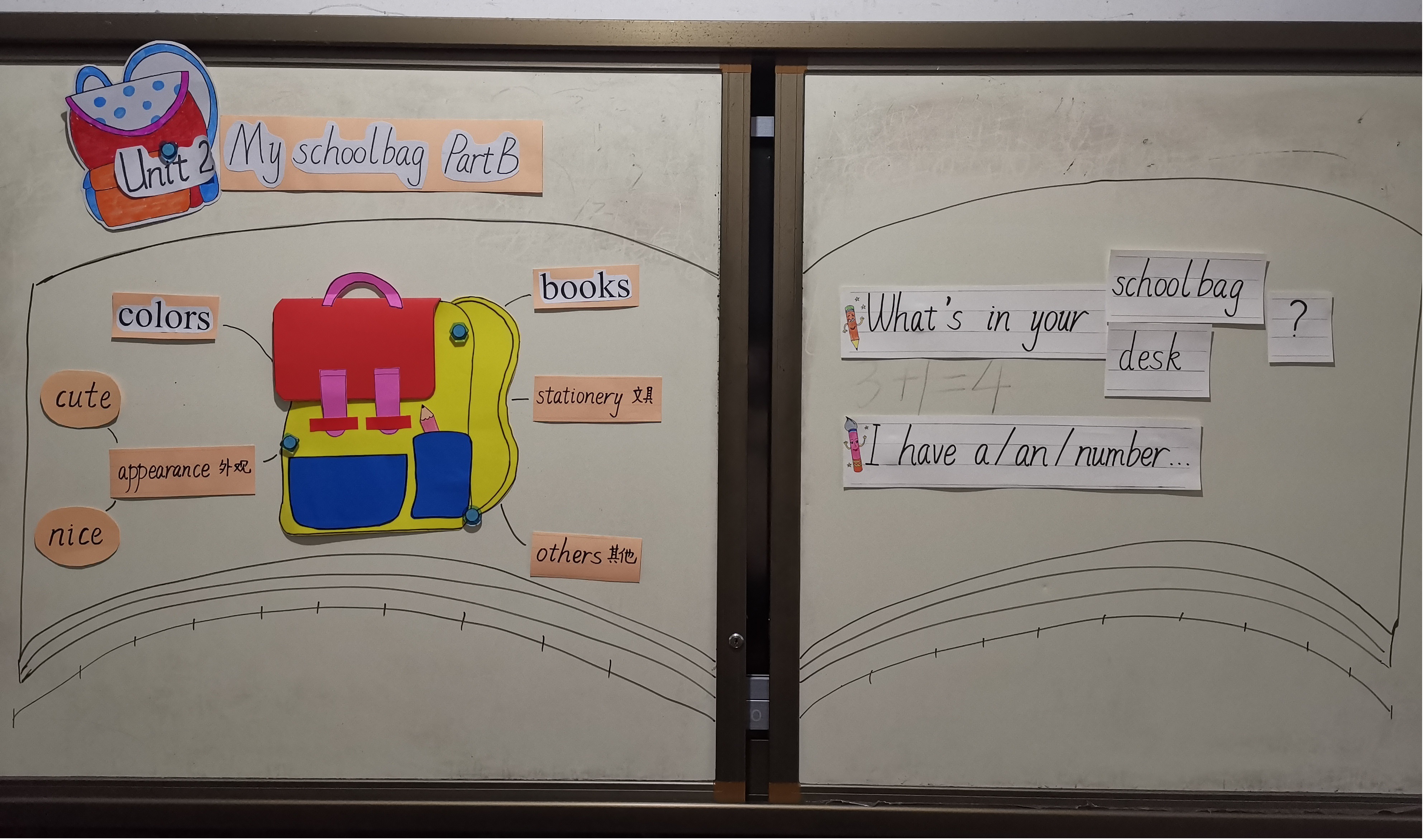 Unit 2 My schoolbag Part B Read and write